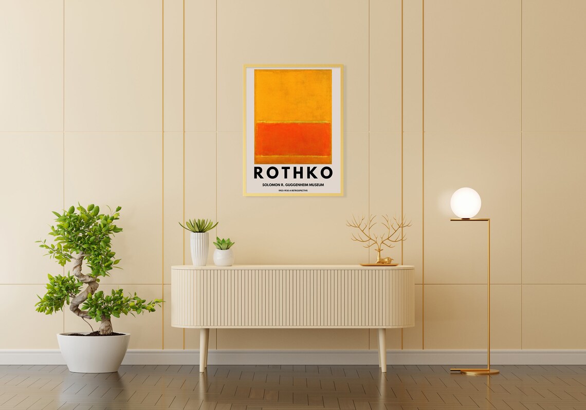 Mark Rothko Exhibition Poster Rothko Yellow Art Print - Etsy
