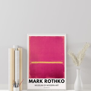 Mark Rothko Exhibition Poster, Rothko Pink Art Print, Rothko Museum ...