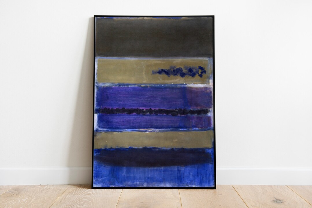 Mark Rothko No. 5 Blue and Black, Vintage Rothko Print, Abstract ...