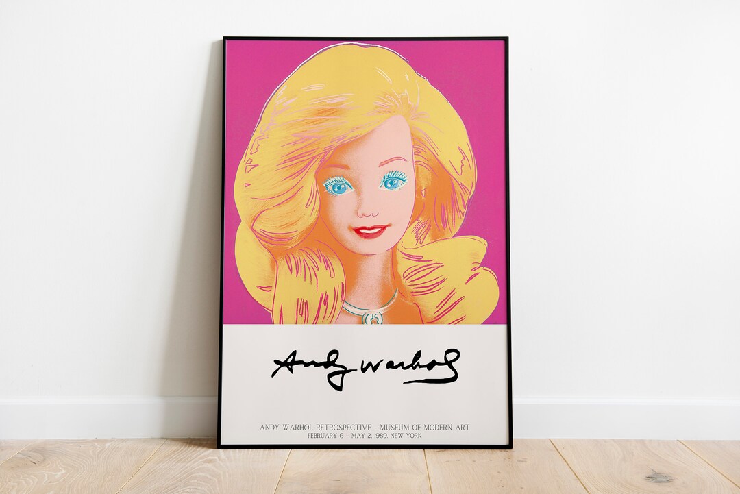 Andy Warhol Barbie Exhibition Poster | Pink Barbie Print | Pink Warhol ...