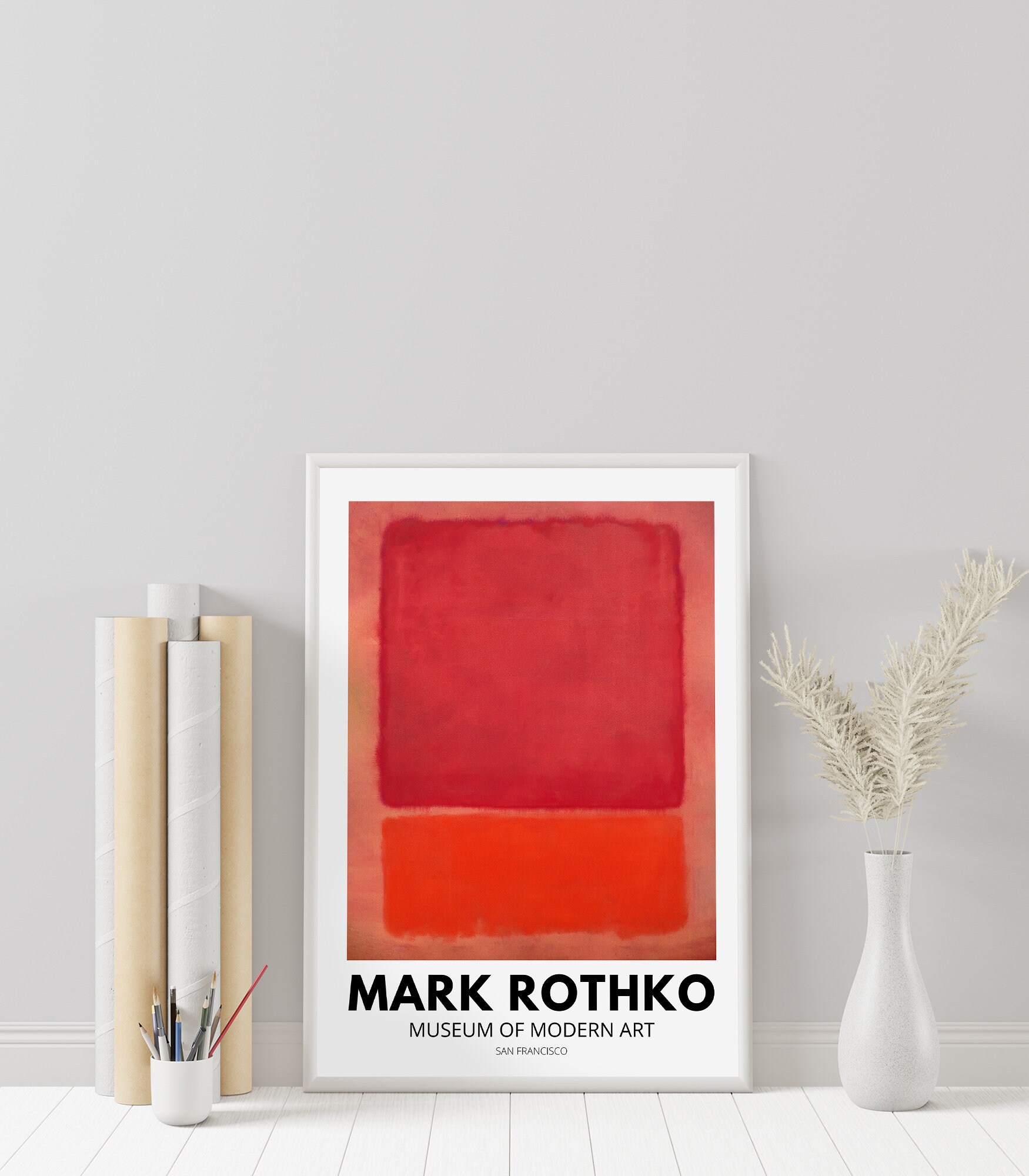 Mark Rothko Rotes Ausstellungsposter Rothko Abstrakte - Etsy.de