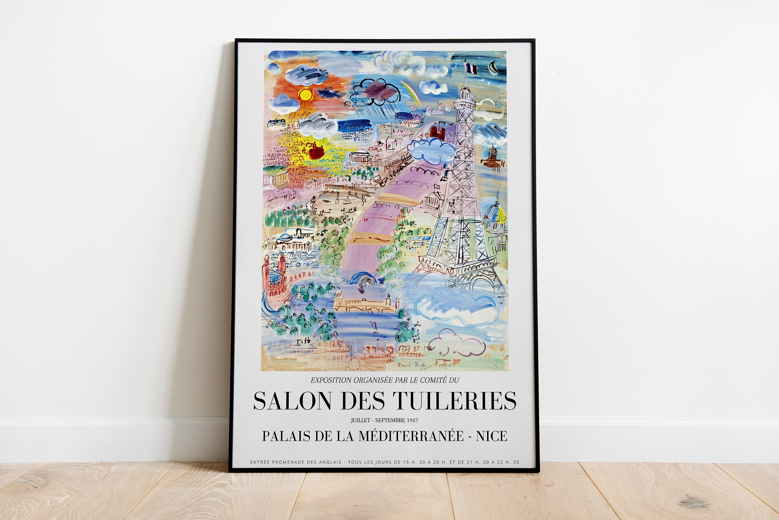 Raoul Dufy Paris Exhibition Poster Eiffel Tower Art Print - Etsy UK