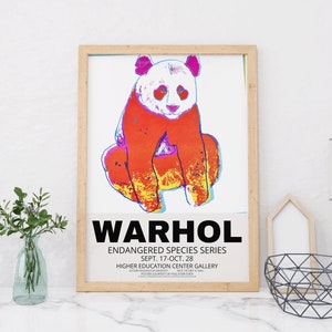 Andy Warhol Endangered Species Series, Giant Panda Exhibition Poster ...