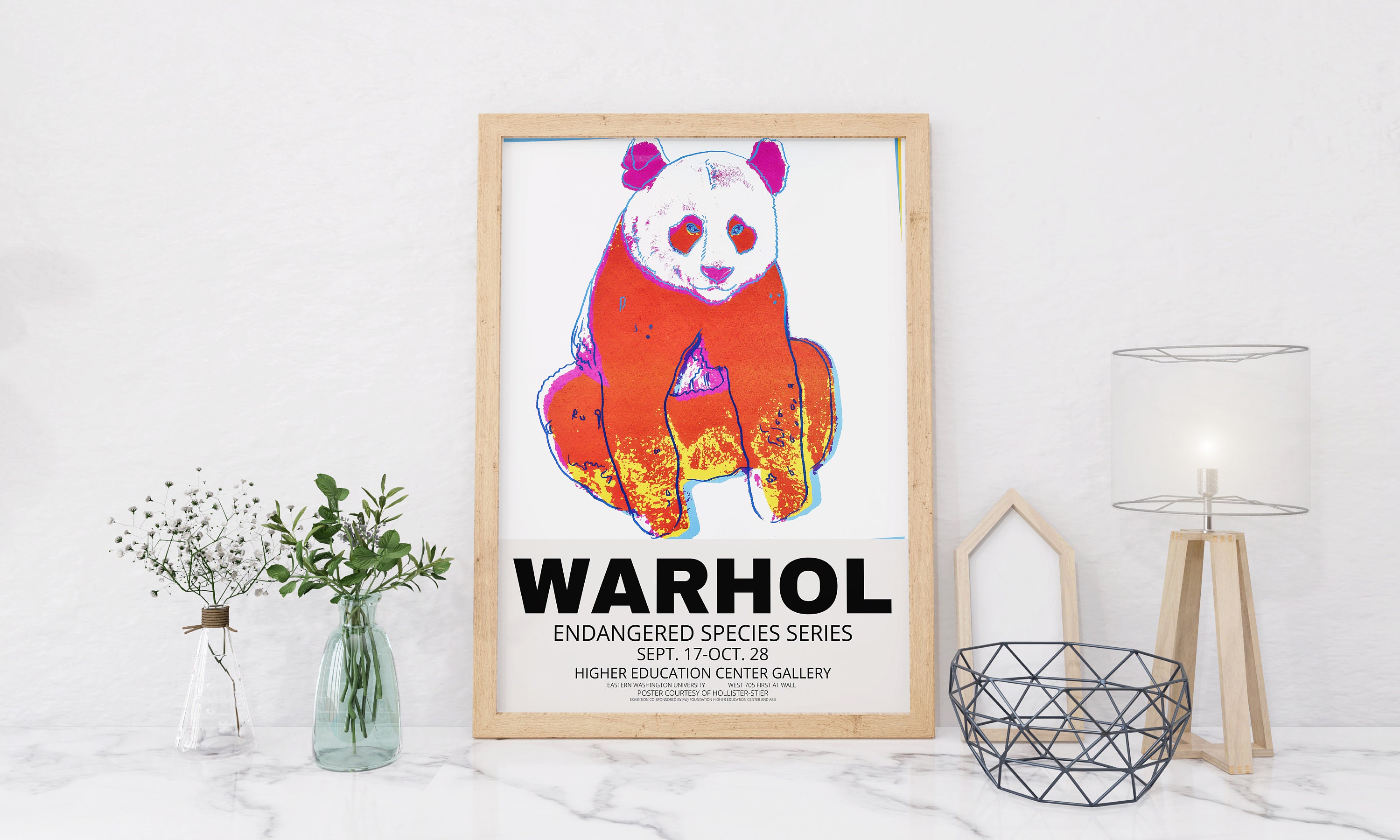 Andy Warhol Endangered Species Series Giant Panda Exhibition - Etsy