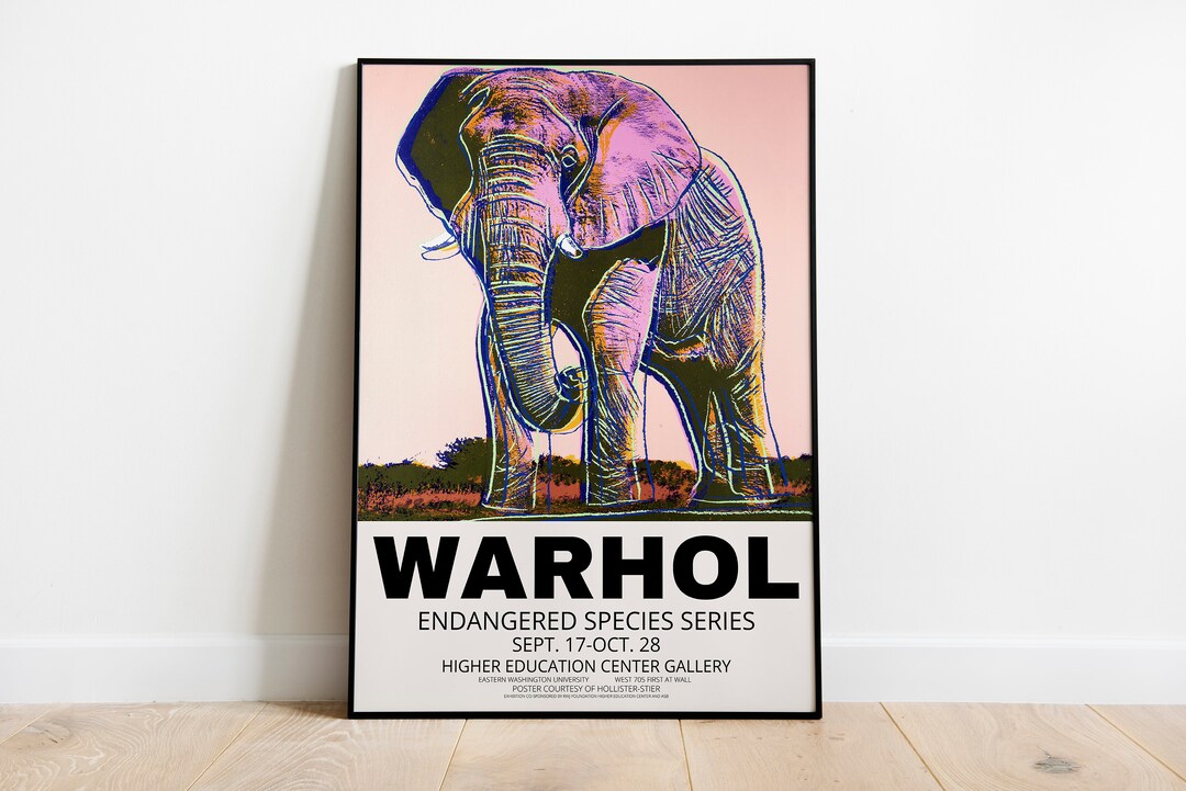 Andy Warhol Endangered Species Series, African Elephant Exhibition ...