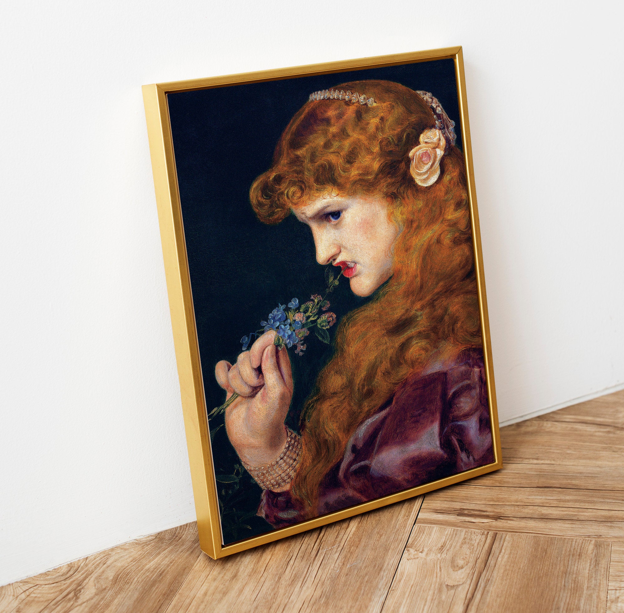 Frederick Sandys Love's Shadow Poster Vintage Girl With - Etsy