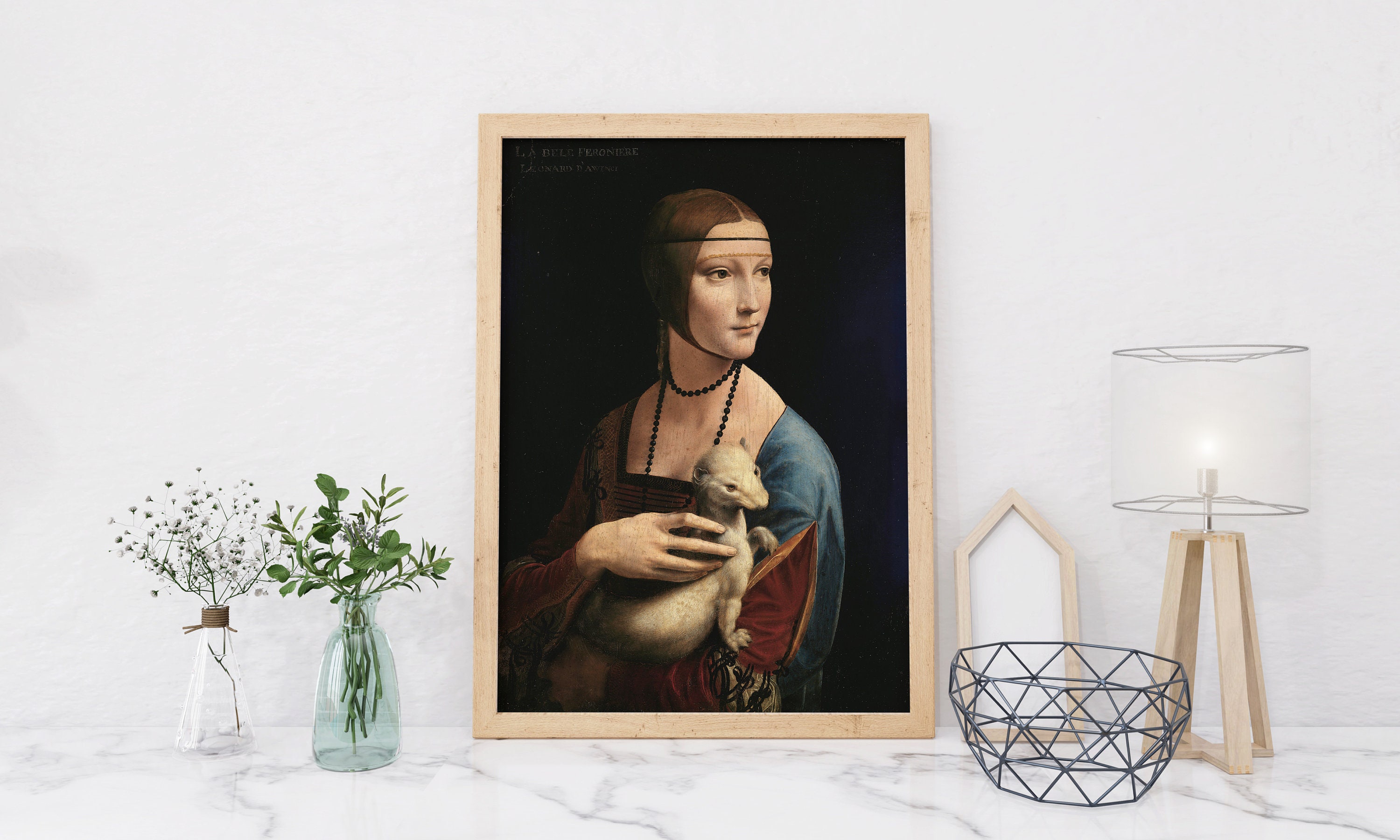 Leonardo Da Vinci Lady With an Ermine Print Italian - Etsy Canada