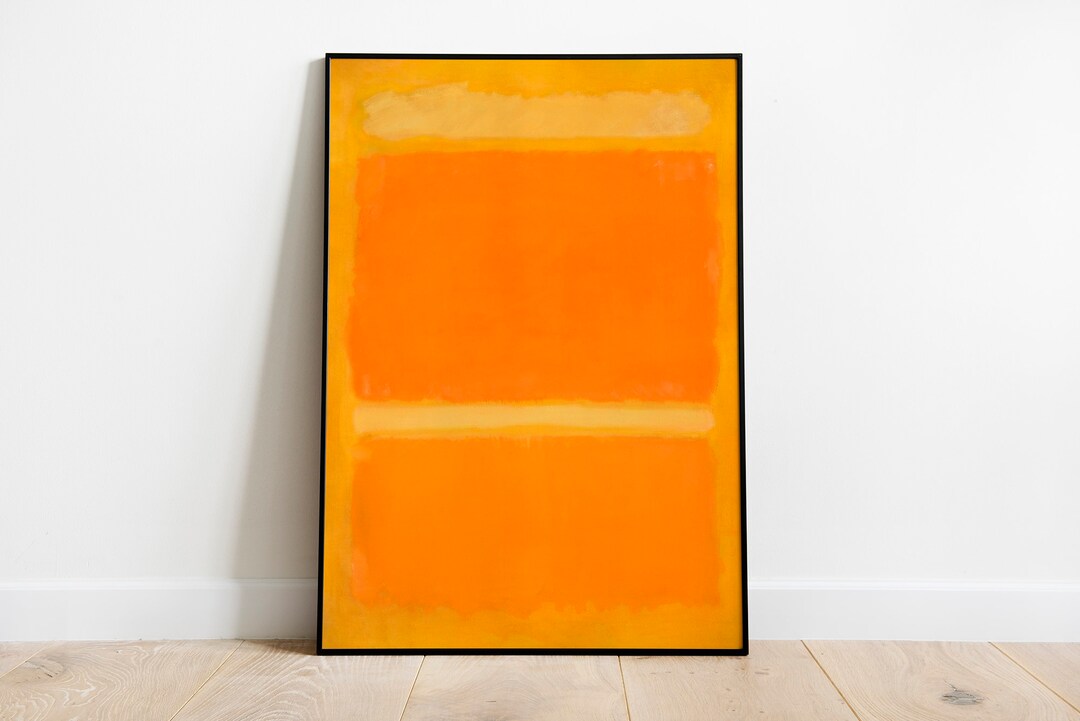 Mark Rothko Yellow and Orange Poster, Rothko Minimalism Art Print ...