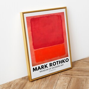 Mark Rothko Red Exhibition Poster, Rothko Abstract Painting, Mid ...