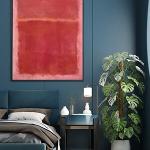 Mark Rothko Red, Orange on Pink Poster, Pink Art Print, Rothko Wall Art ...