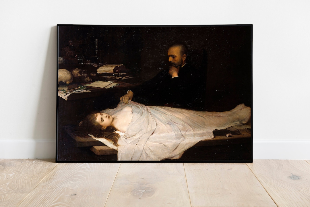 Vintage Death Print, Gabriel Von Max Der Anatom, Dark Academia, Gothic ...