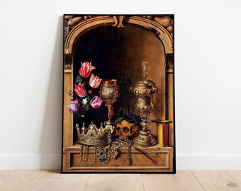 The Earth Remembers, Memento Mori Art Print, Surreal Painting, Death ...