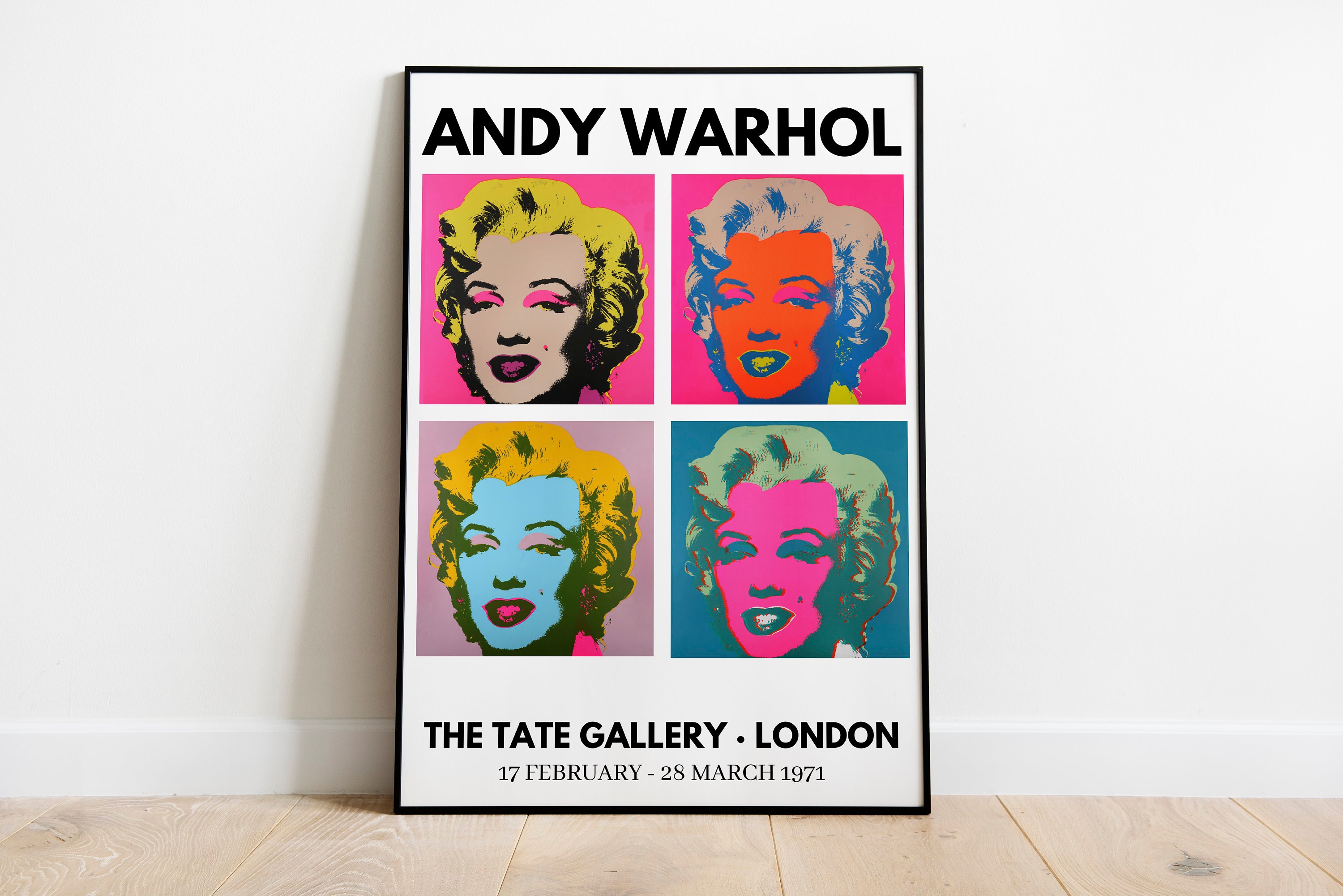 Andy Warhol Marilyn Monroe Exhibition Poster Four Marilyns - Etsy
