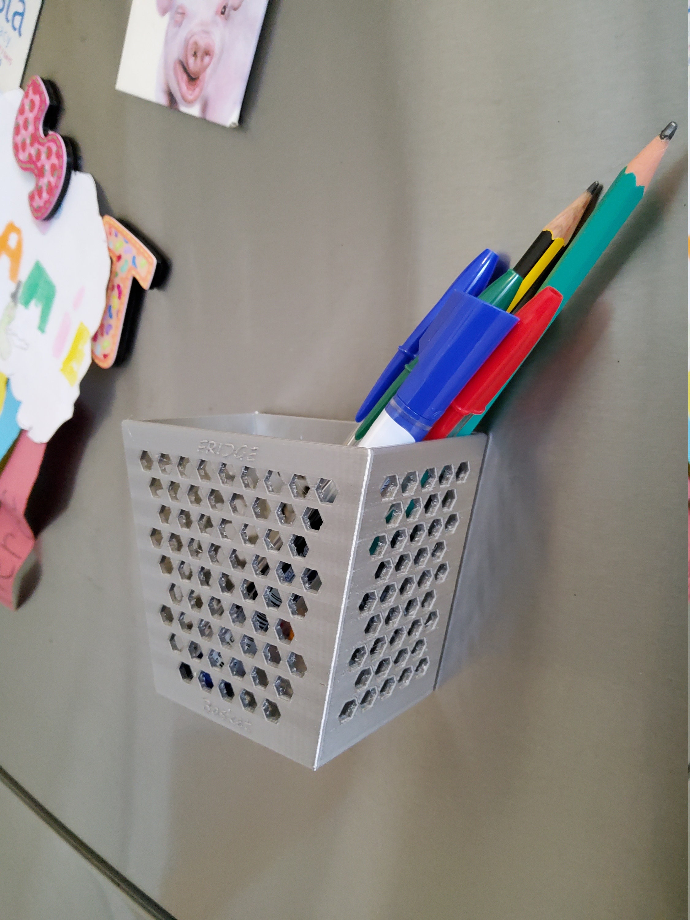 Magnetic Fridge Pen and Note Holder | Etsy