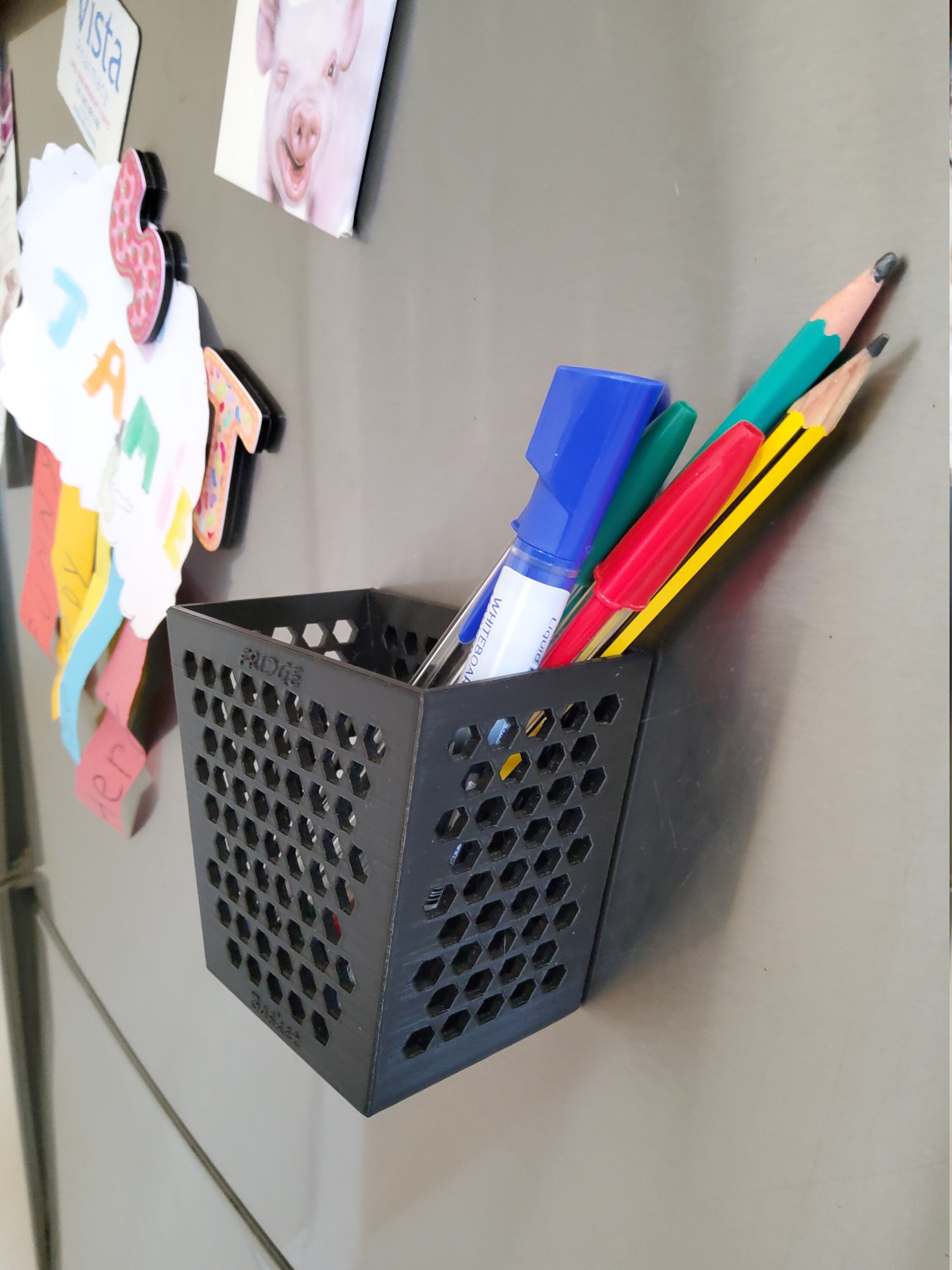 Magnetic Fridge Pen and Note Holder | Etsy