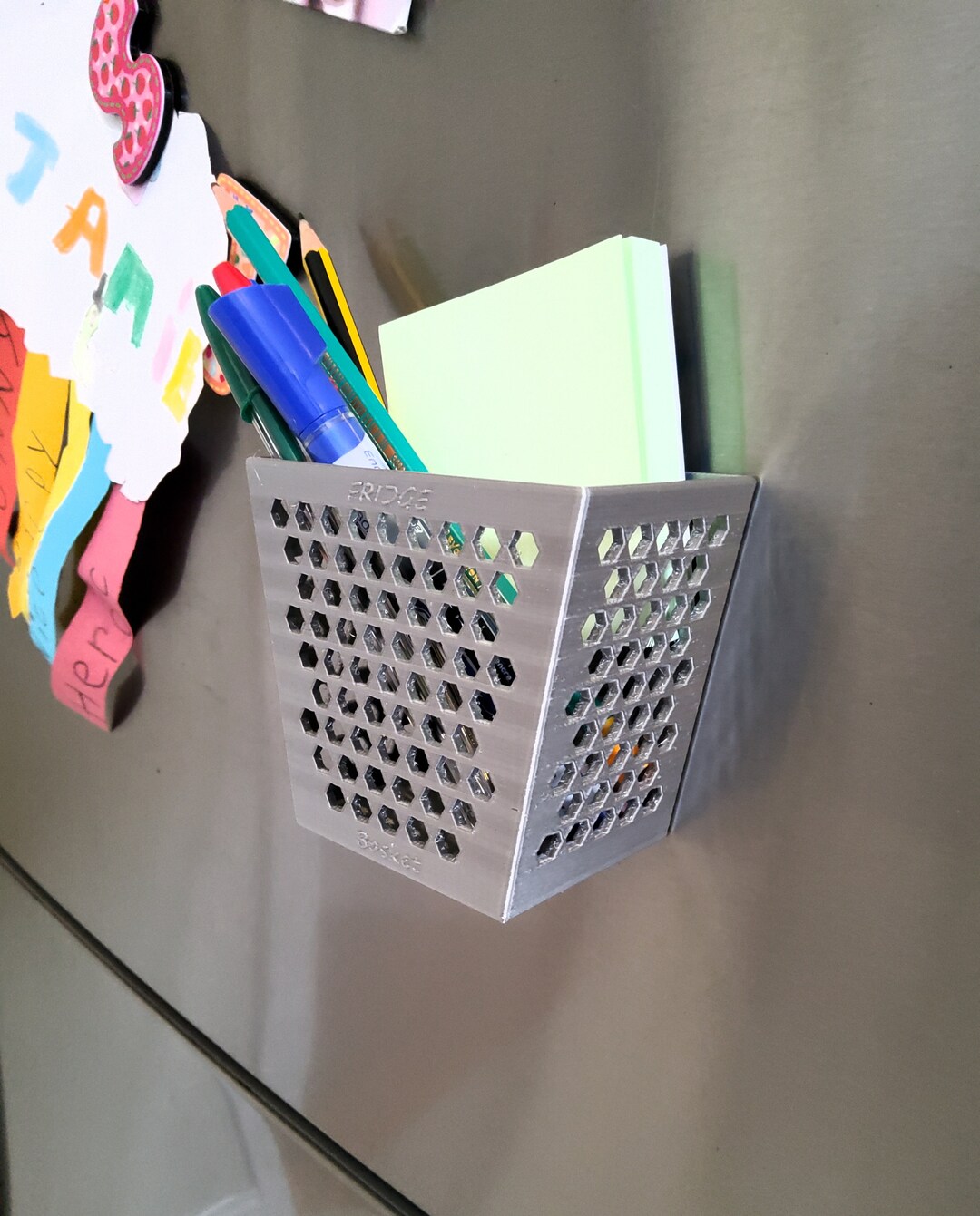 Magnetic Fridge Pen and Note Holder - Etsy