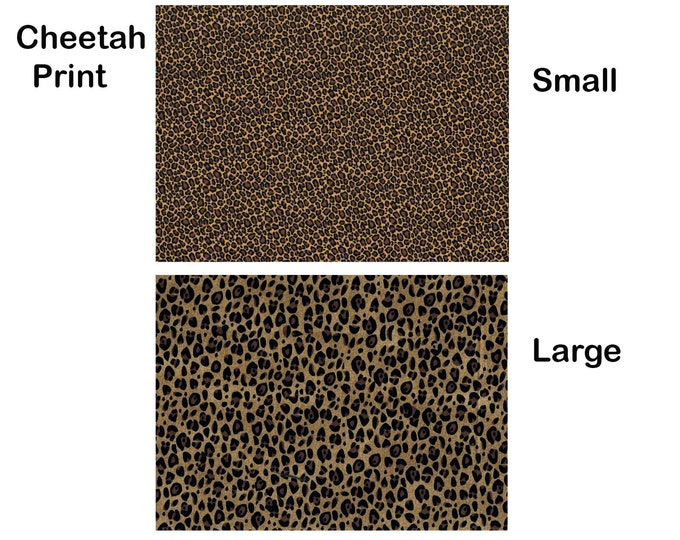 Cheetah Lg & Sm Print Quilt Cotton Fabric Sold by the 1/4 Yard-quantity ...
