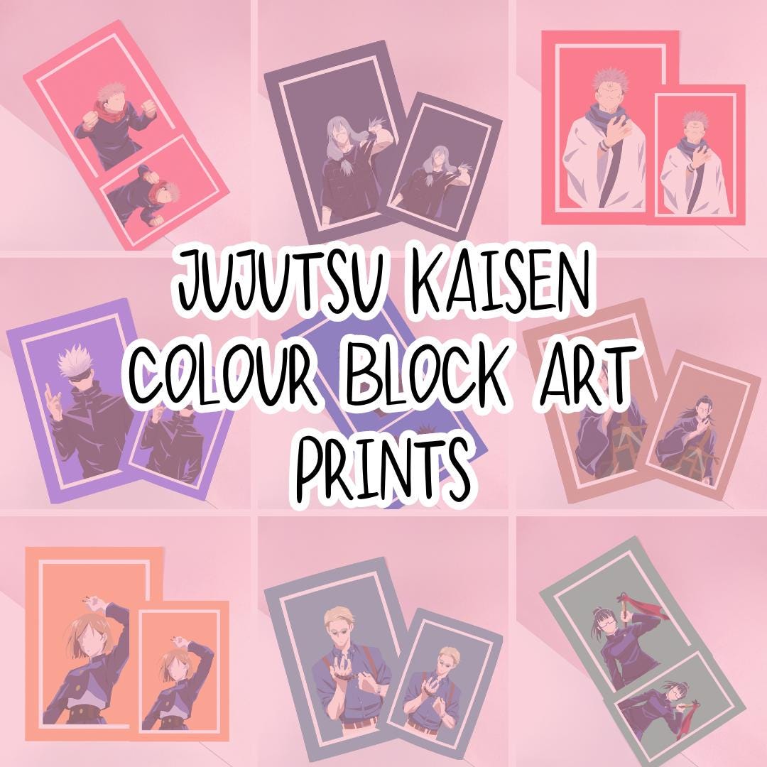 Jujutsu Kaisen Manga Anime Colour Block Matte Art Print - Etsy