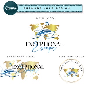Travel Logo Design, Travel Agent Logo, Ship Logos, Cruise Logo, Travel ...