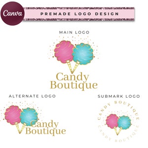 Canva Sweet Candy Logo, Pink Cotton Candy, Cotton Candy Image, Cotton ...