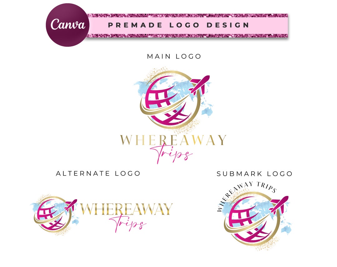 Travel Branding Logo Design, Globe Logo, Travel Business Logo Designs ...