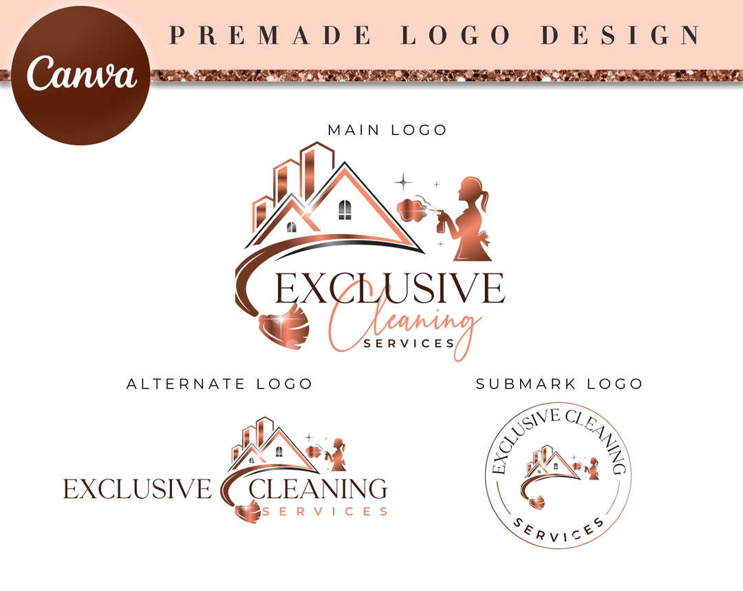 DIY Cleaning Logo, Cleaner Logo Template Design, Premade Logo Template ...