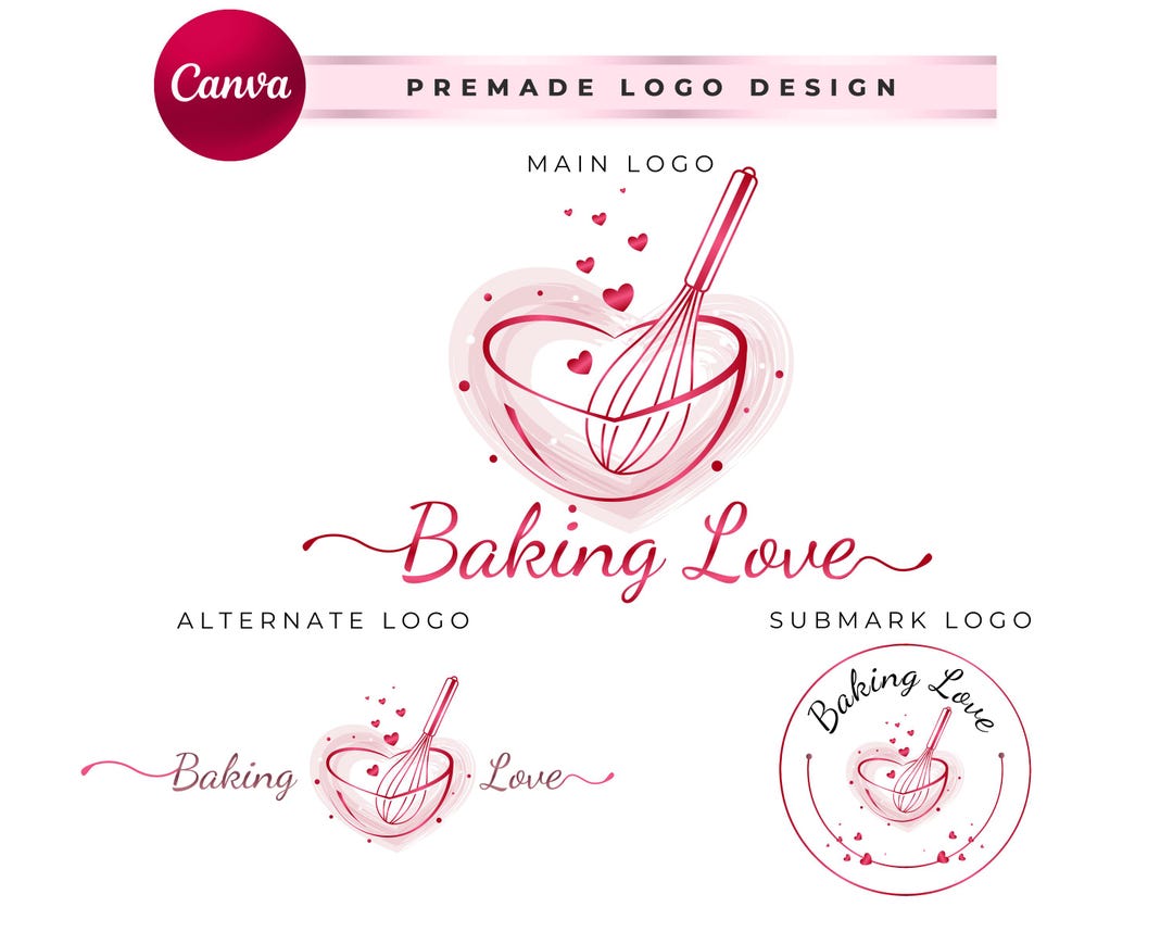 DIY Baker Logo, Mixer Logo, Cake Logo Design, Baking Logo Template ...