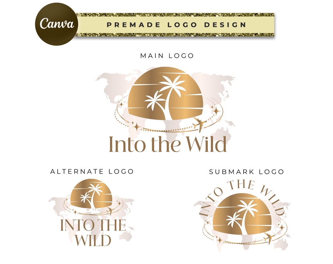 Luxury Travel Logo, Travel Logo Design, Travel Agency Logo, Palm Tree ...