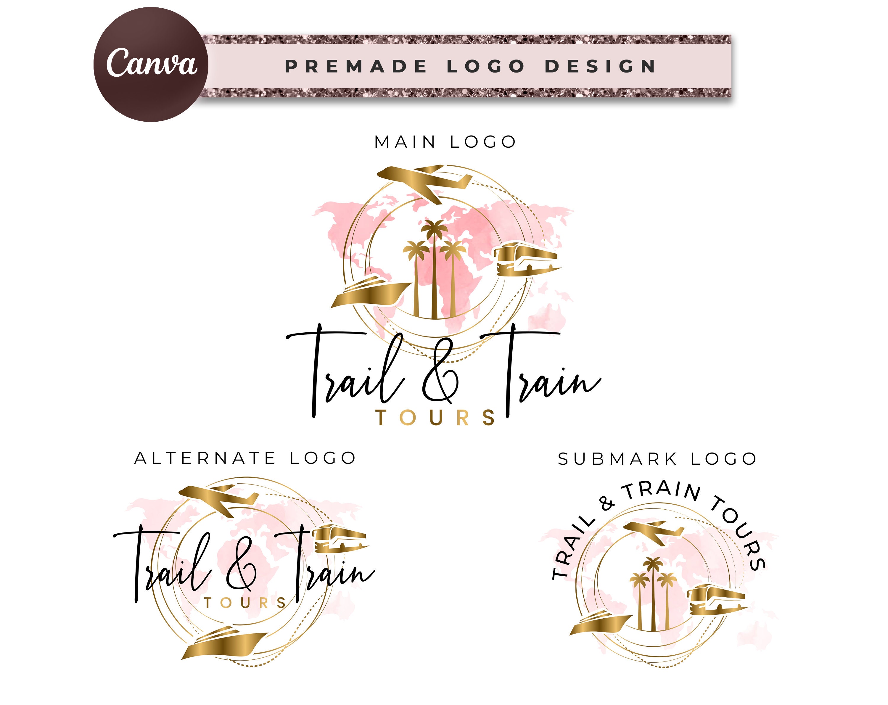 Canva Editable Voyage Traveling Logo, Travel Business Logo Designs ...