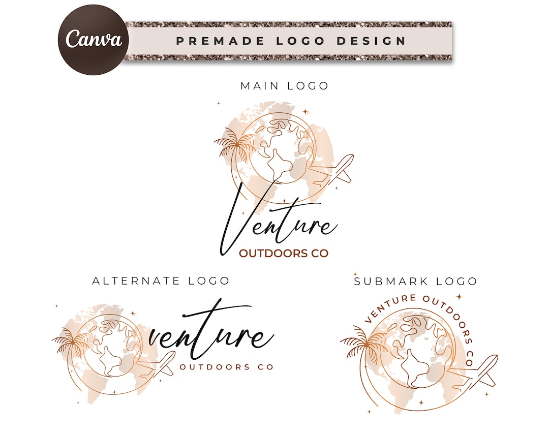 Luxury Travel Logo, Travel Logo Design, Adventure Logo, Palm Tree Logo ...