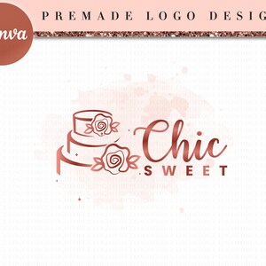 Cake Logo Design, Premade Cake Logo, Canva Cake Logo, Bakery Logo ...
