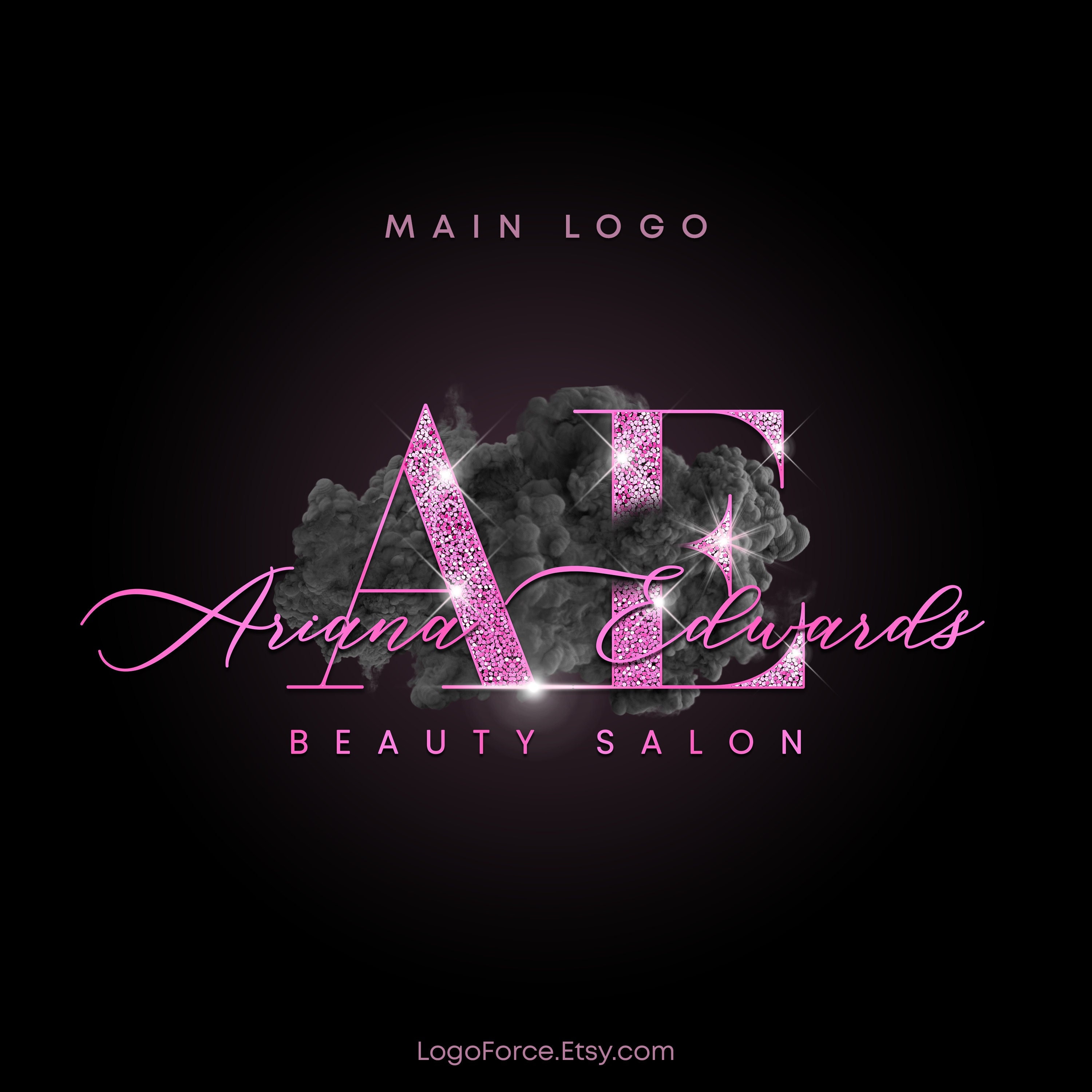 Pink Beauty Logo, Cosmetic Logo, Brow Logo, Premade Logo Design, Lash ...