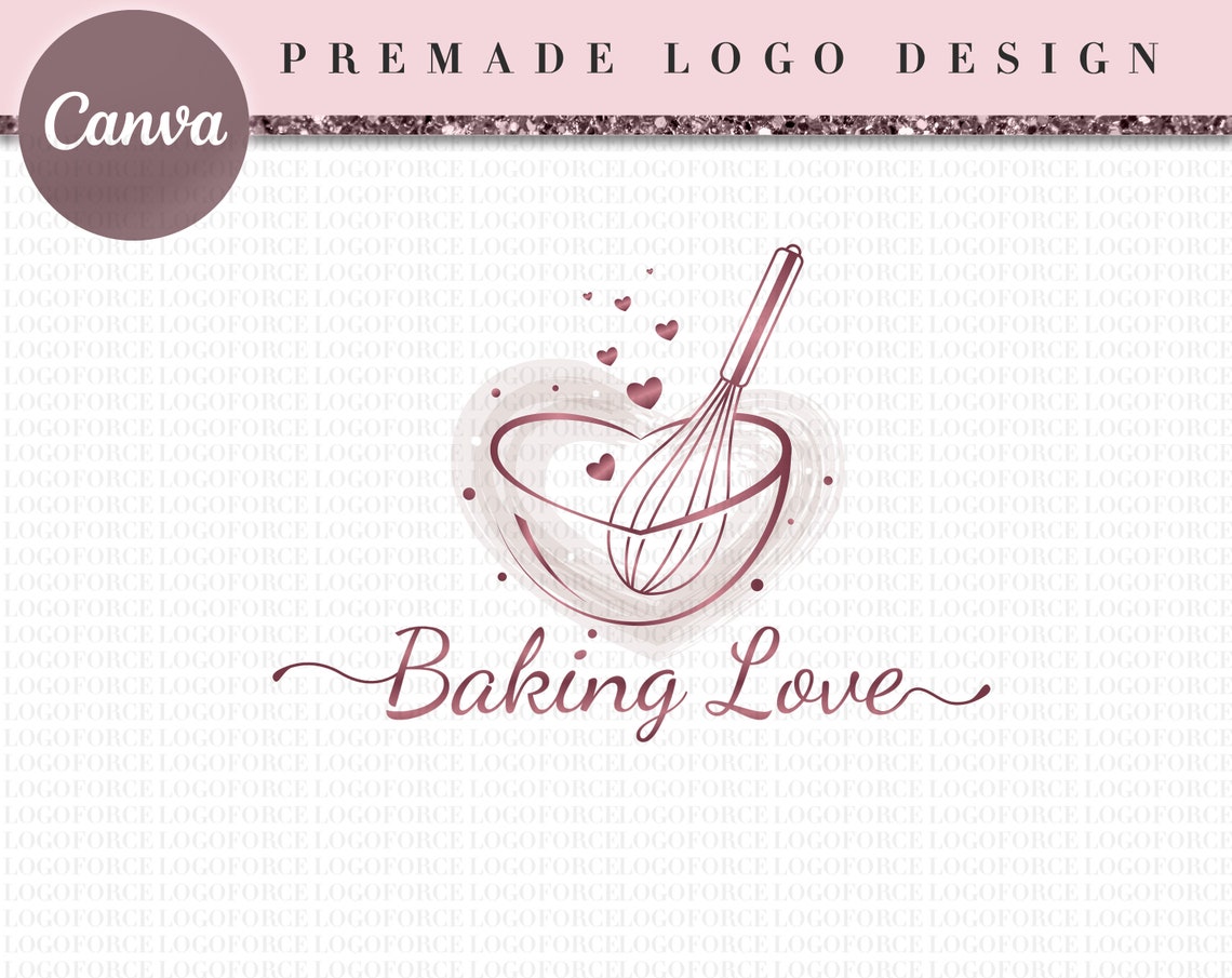 DIY Baker Logo, Mixer Logo, Cake Logo Design, Baking Logo Template ...