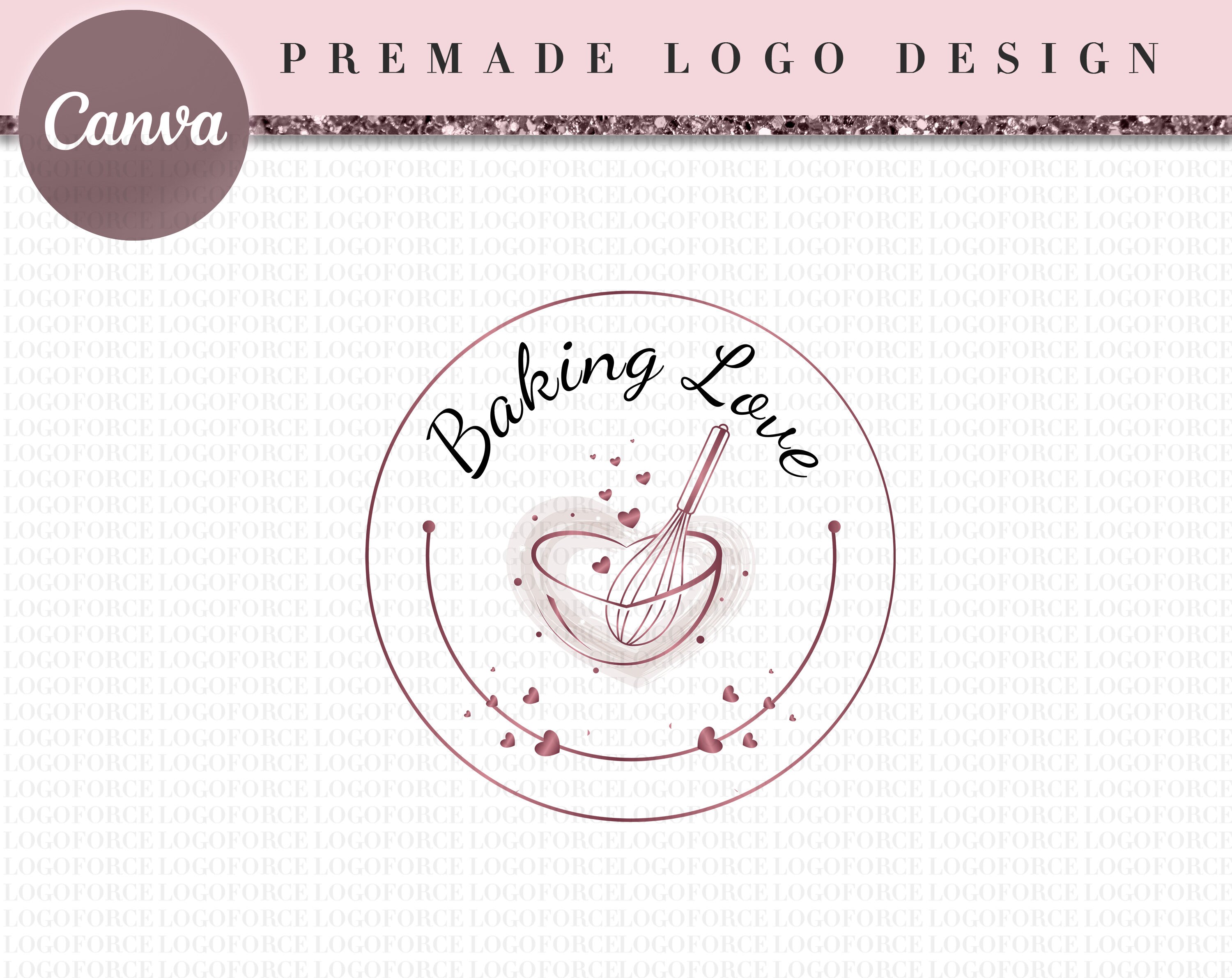 DIY Baker Logo, Mixer Logo, Cake Logo Design, Baking Logo Template ...