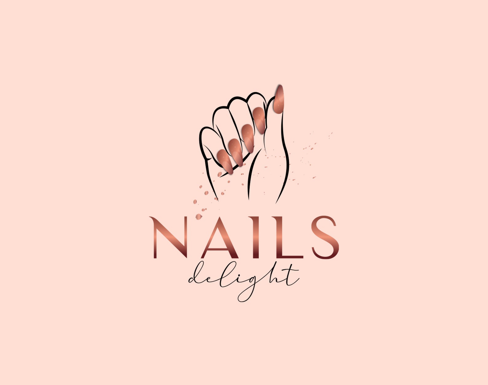 Nail Logo Design Custom Nail Salon Logo Nail Artist Logo - Etsy