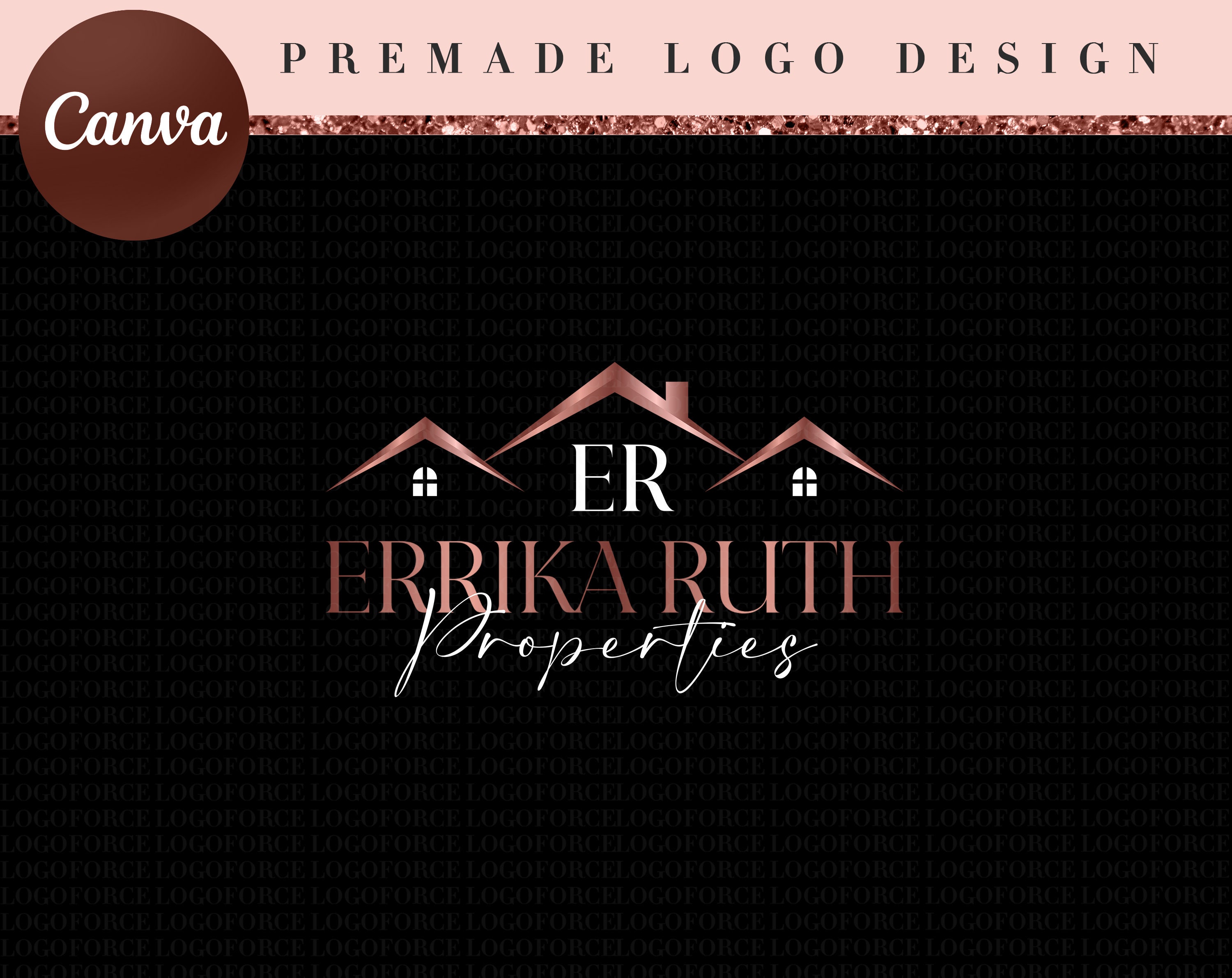 Canva Luxury Gold Realtor Logo, Real Estate Logo Design, Real Estate ...