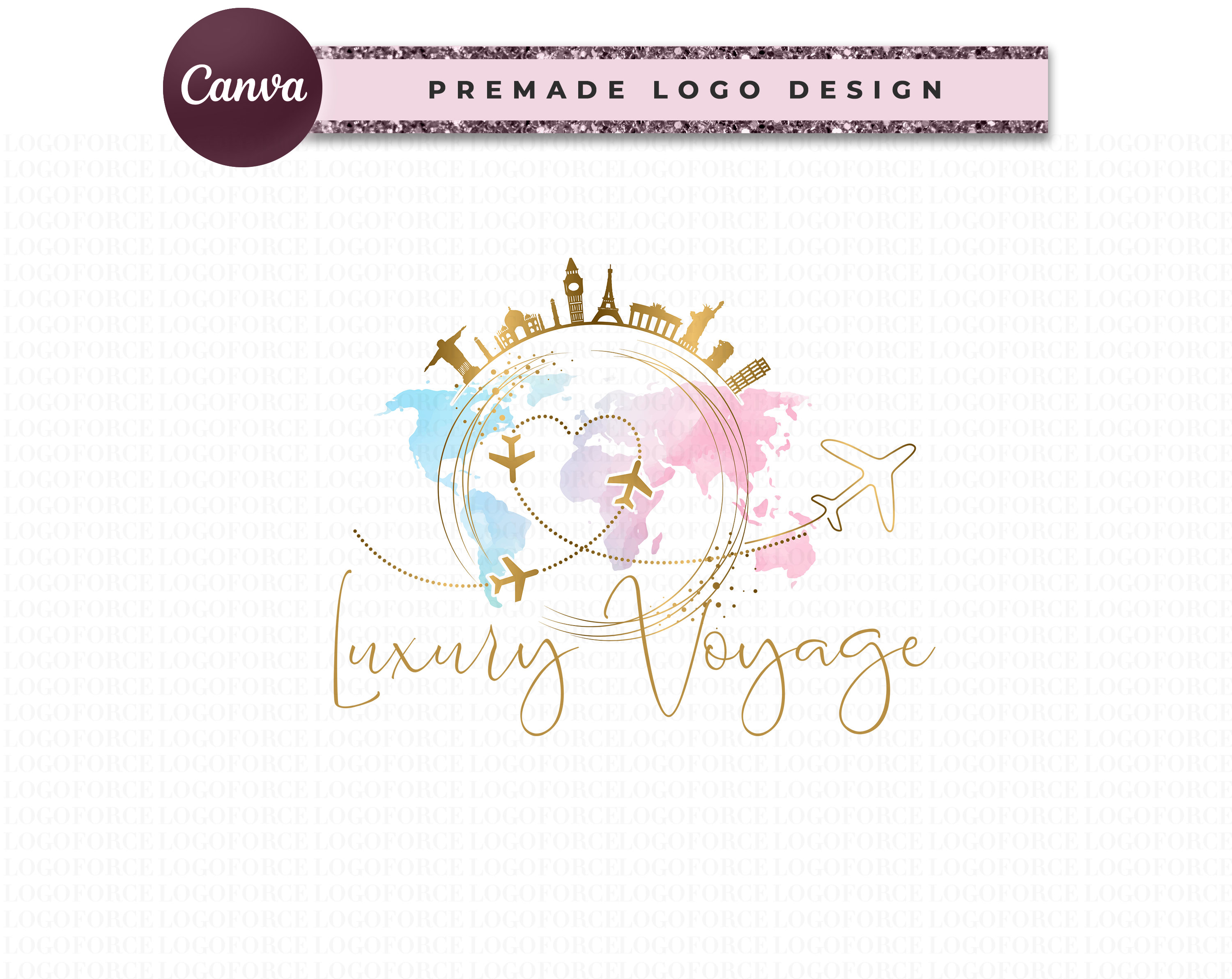 Travel Agent Logo, Skyline Logo, Travel Business Logo Designs, Vacation ...