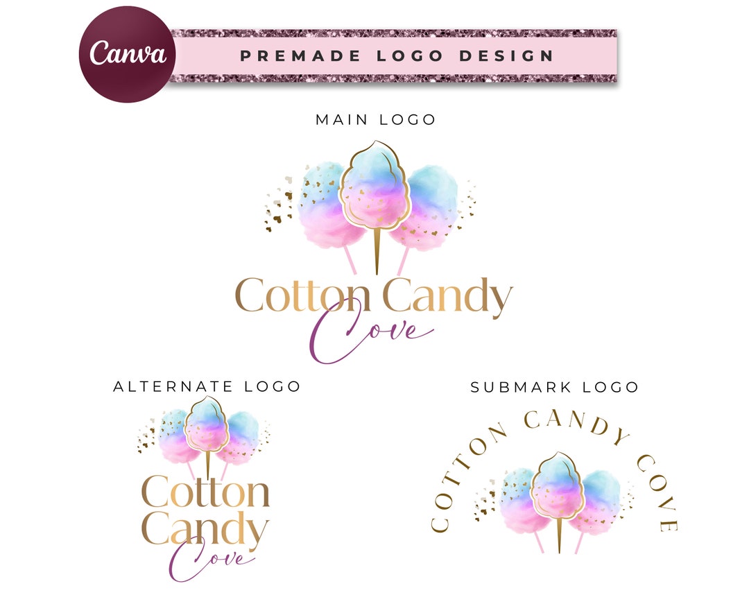 Cotton Candy Png, Pink Cotton Candy Logo Design, Cotton Candy Labels ...
