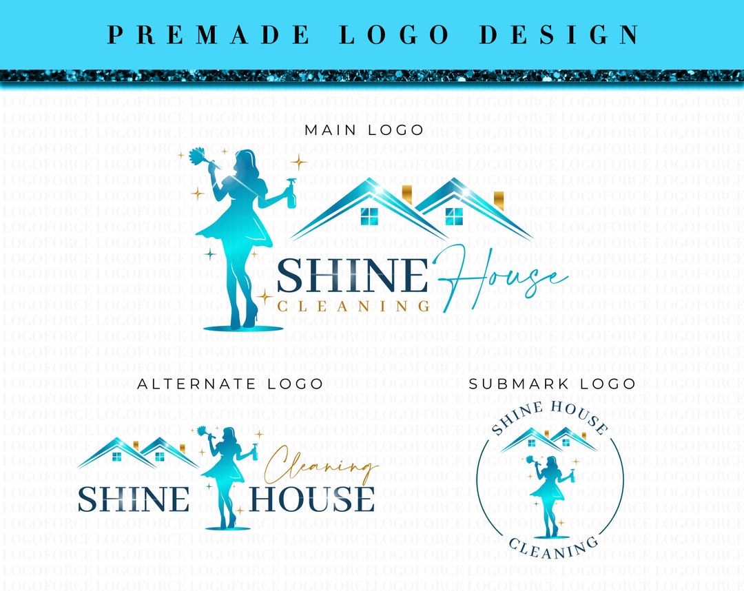 Home Cleaning Logo Design Service, DIY Home Cleaning Business Logo ...