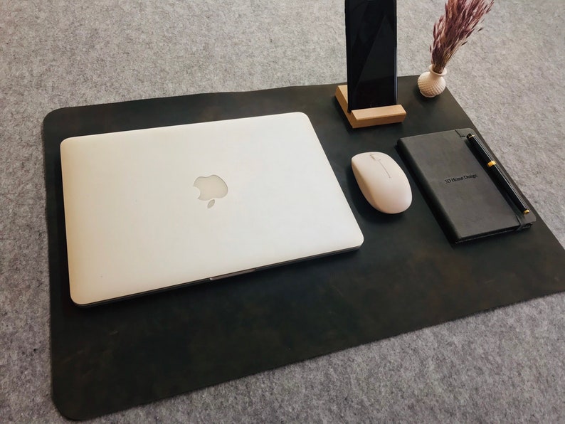 Free Personalized Genuine Leather Desk Mat / Desk Pad / | Etsy