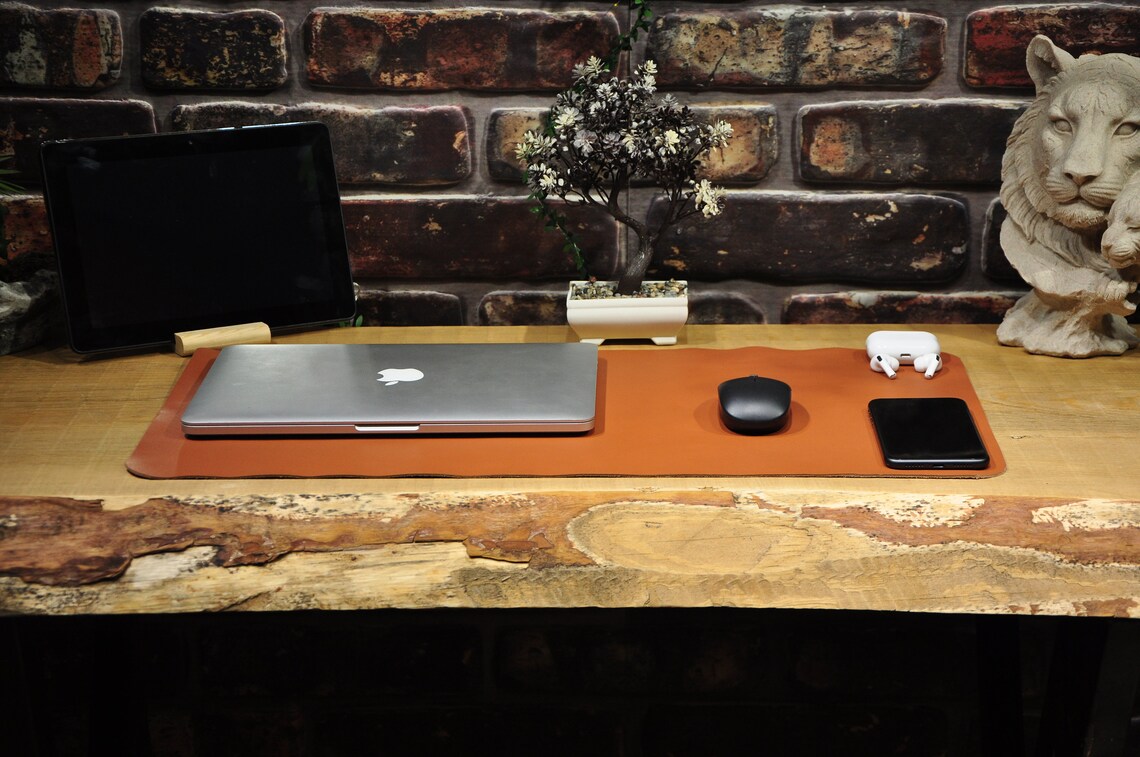Free Personalized Genuine Leather Desk Mat / Desk Pad / - Etsy