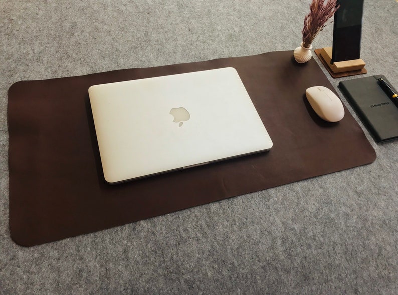 Free Personalized Genuine Leather Desk Mat / Desk Pad / | Etsy