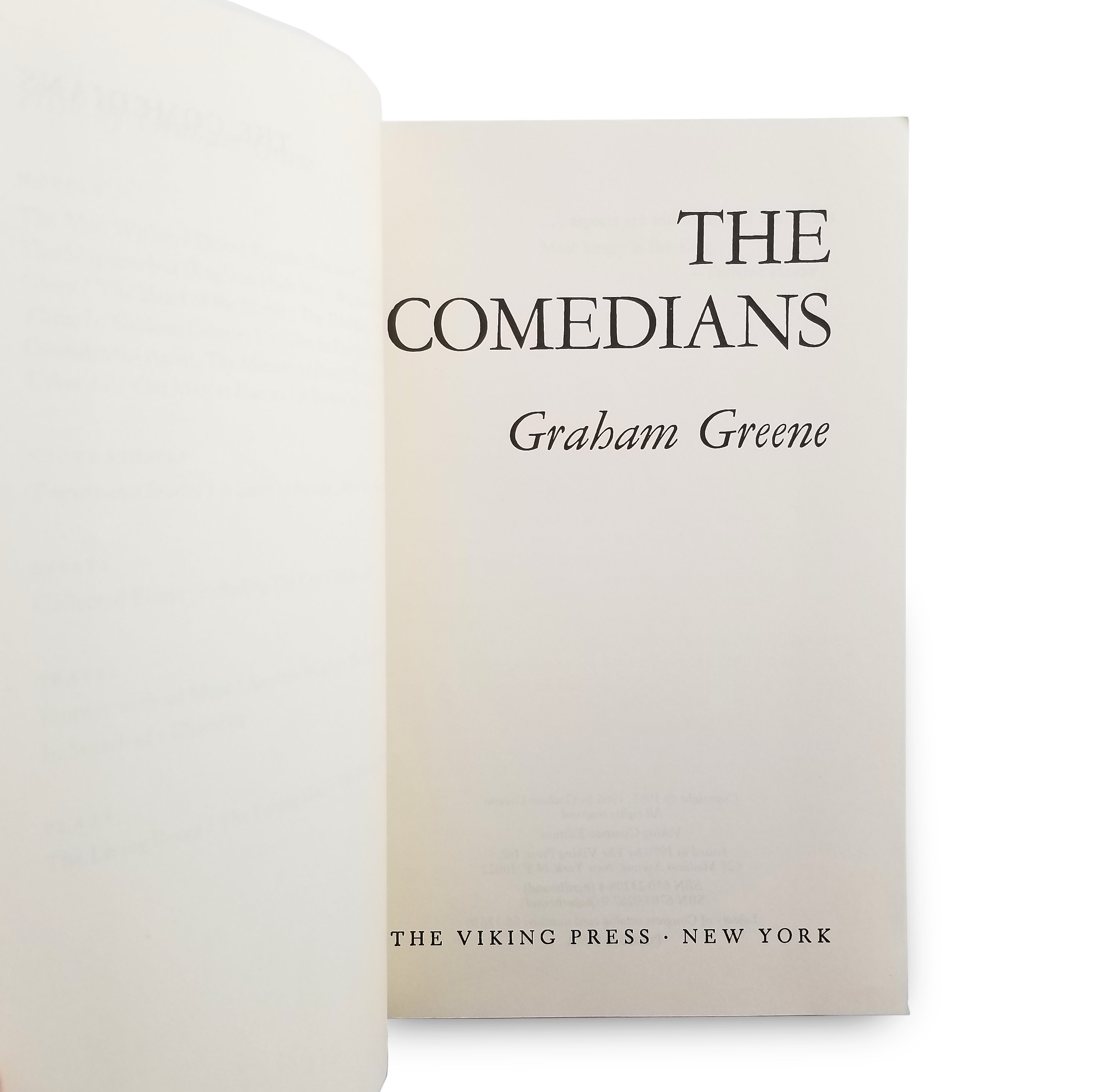 The Comedians 1966 by Graham Greene 1970 Printing. Viking - Etsy Singapore