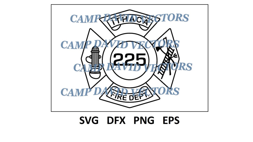Ithaca New York Fire Dept Badge, Logo, Seal, Custom, Vector, Law ...