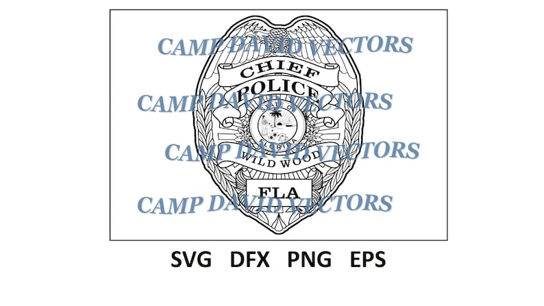 Wildwood Florida Police Badge, Logo, Seal, Custom, Vector, Law ...