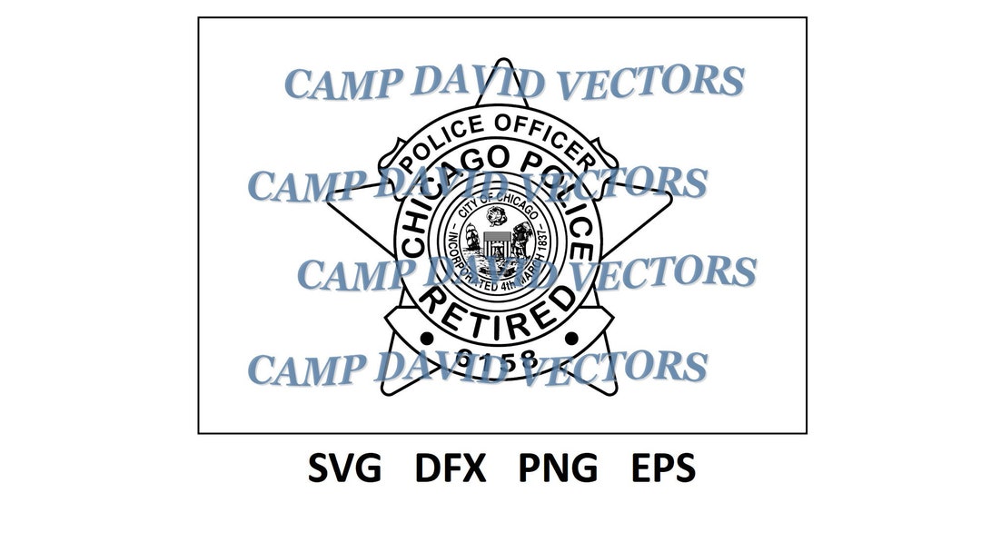 Chicago Police Badge, Logo, Seal, Custom, Vector, Law Enforcement SVG ...