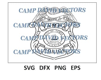 Tampa Florida Police Badge Logo Seal Custom Vector Law - Etsy