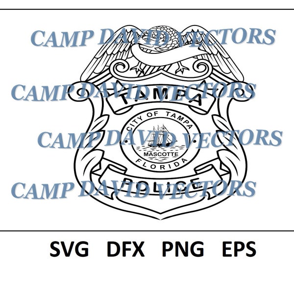 Tampa Police Badge Svg - Etsy