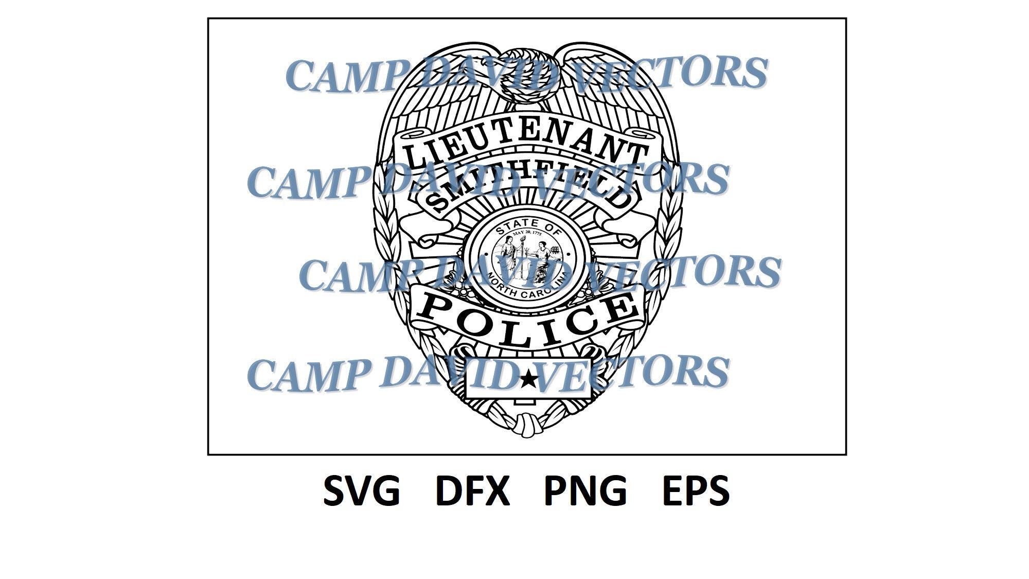 Smithfield Police Badge, Logo, Seal, Custom, Vector, Law Enforcement ...