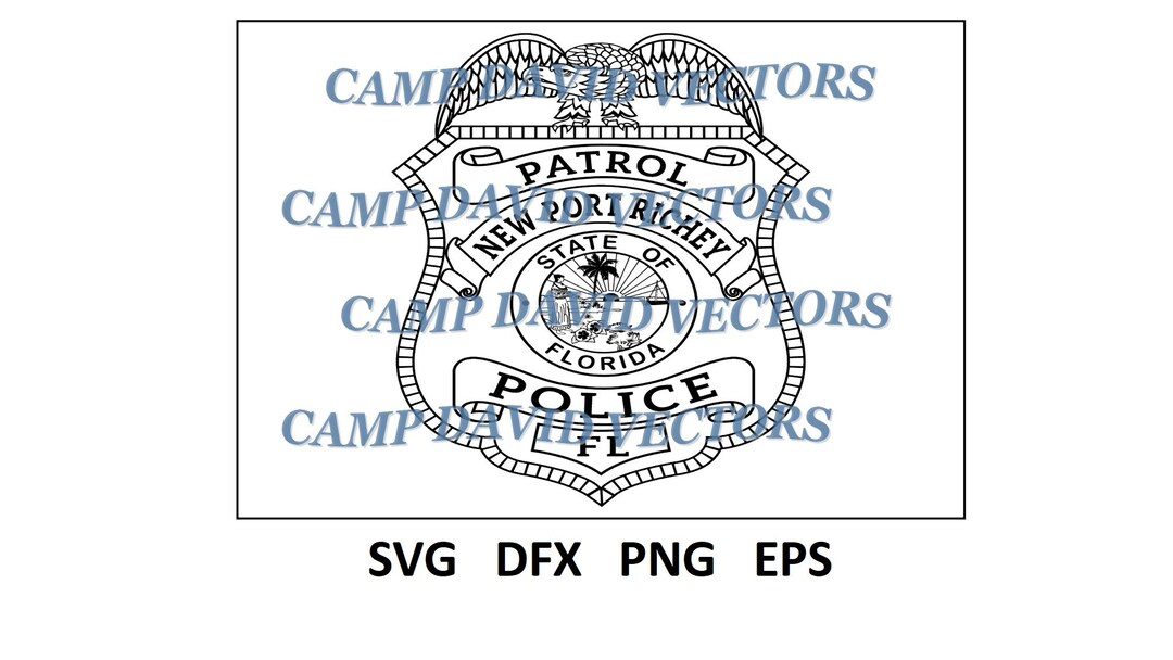 New Port Richey Police Badge, Logo, Seal, Custom, Vector, Law ...